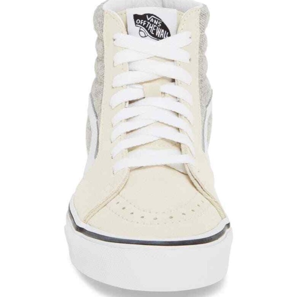 Vans | Shoes | New In Box Vans Sk8 Hi Herringbone White Womens 55 ...